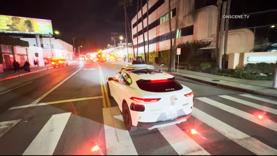 Waymo freezes while trying to navigate around fire scene in Los Angeles