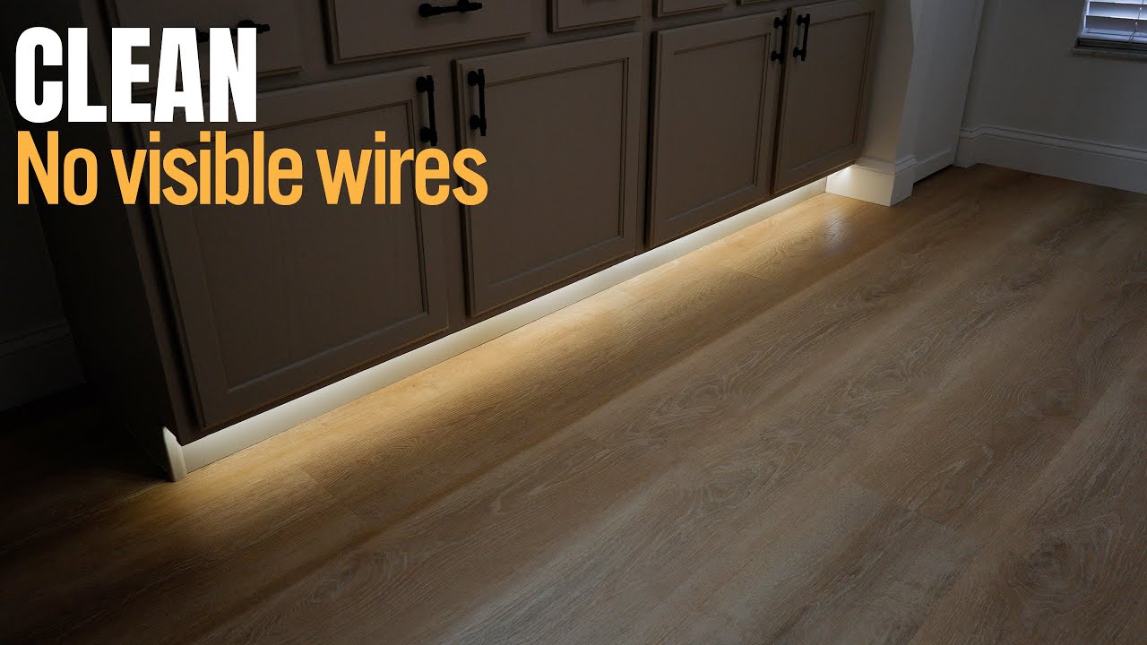 Under cabinet LED like a pro (no visible wires)