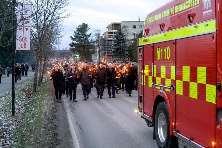 Fakkeltog markerte fem år etter Gjerdrum-raset