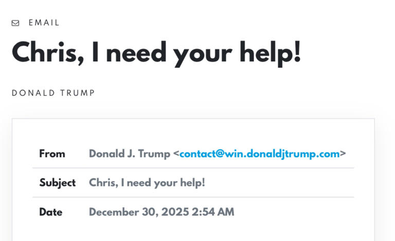 Trump tells supporters to make a “personal sacrifice” donation