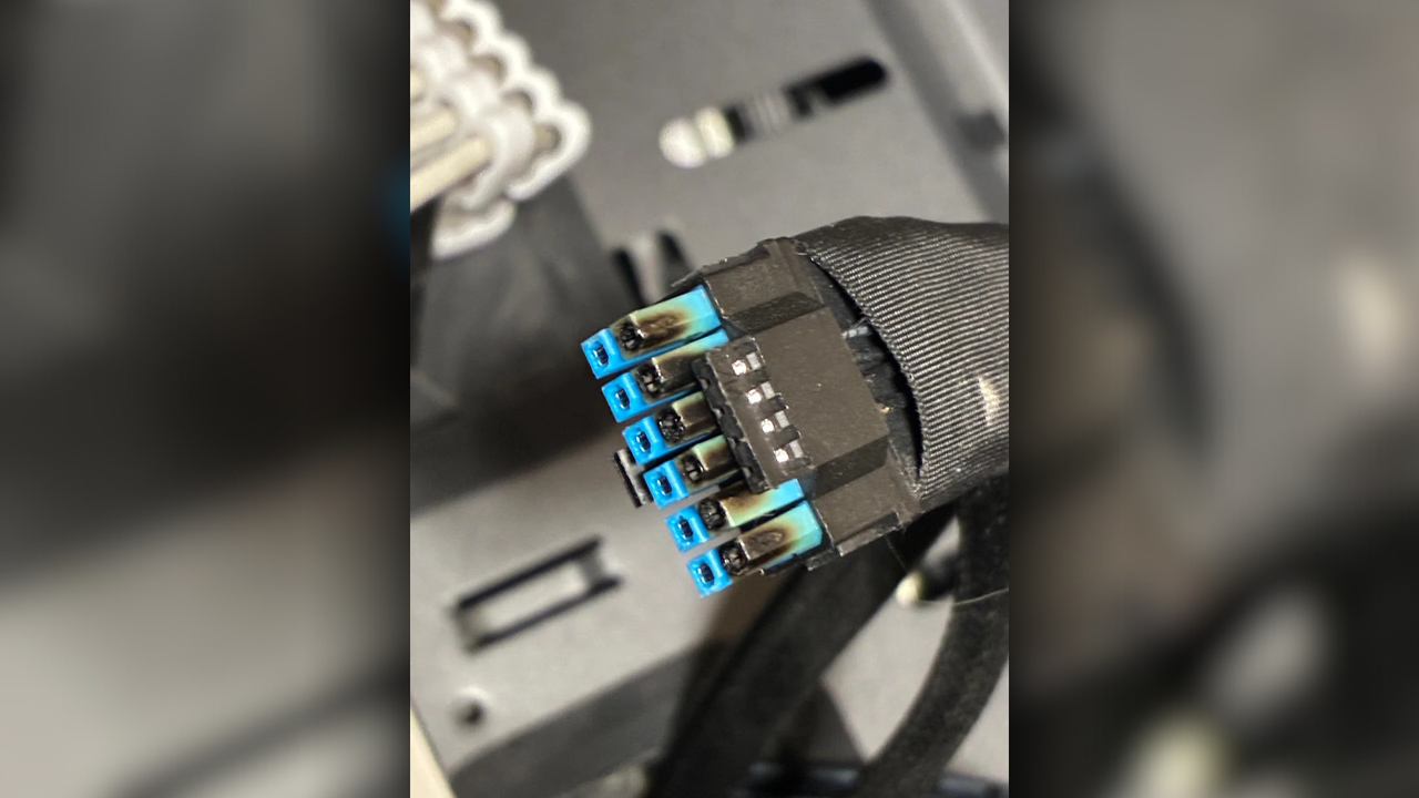 Another 16-pin GPU power connector gets scorched, but this time it's ...