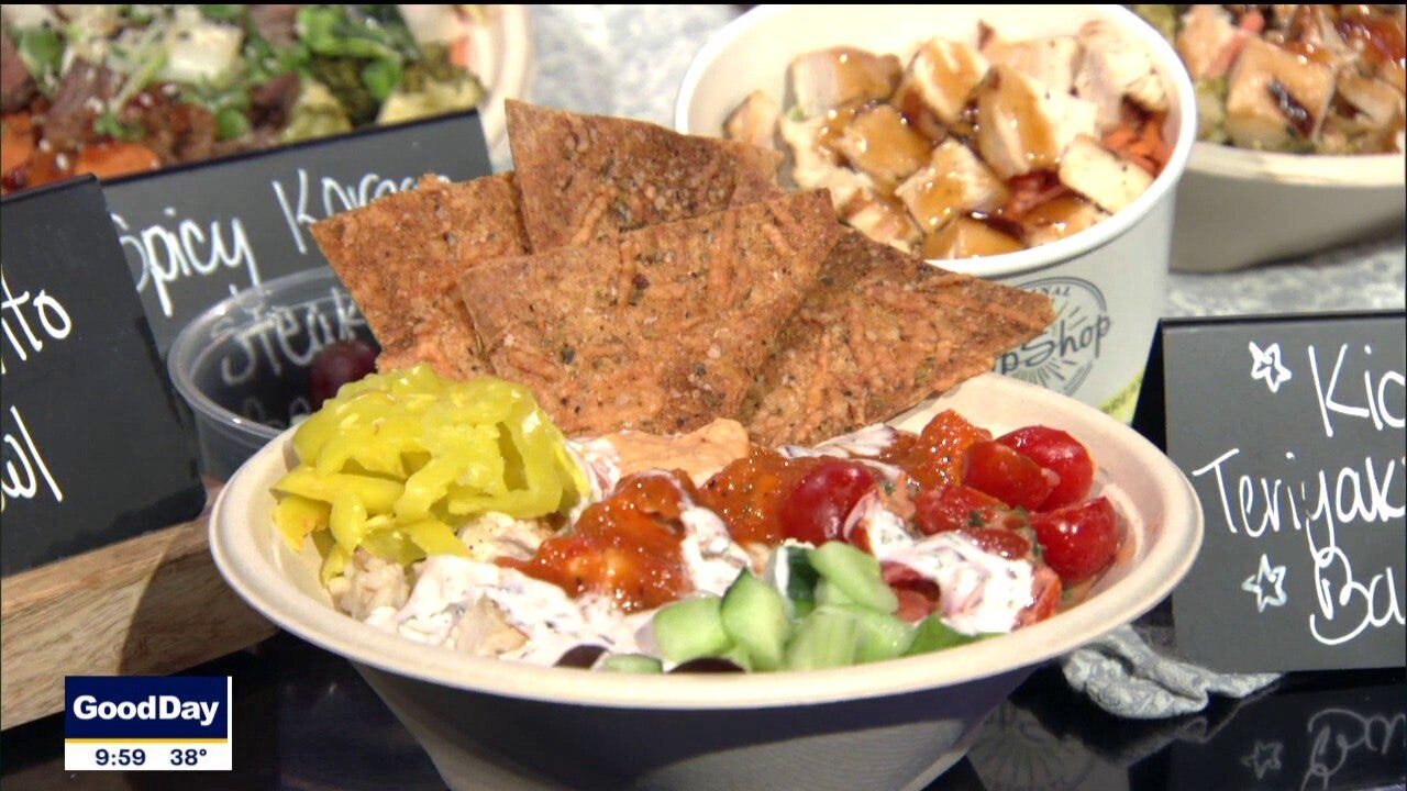 Hot honey chicken + hummus bowl recipe