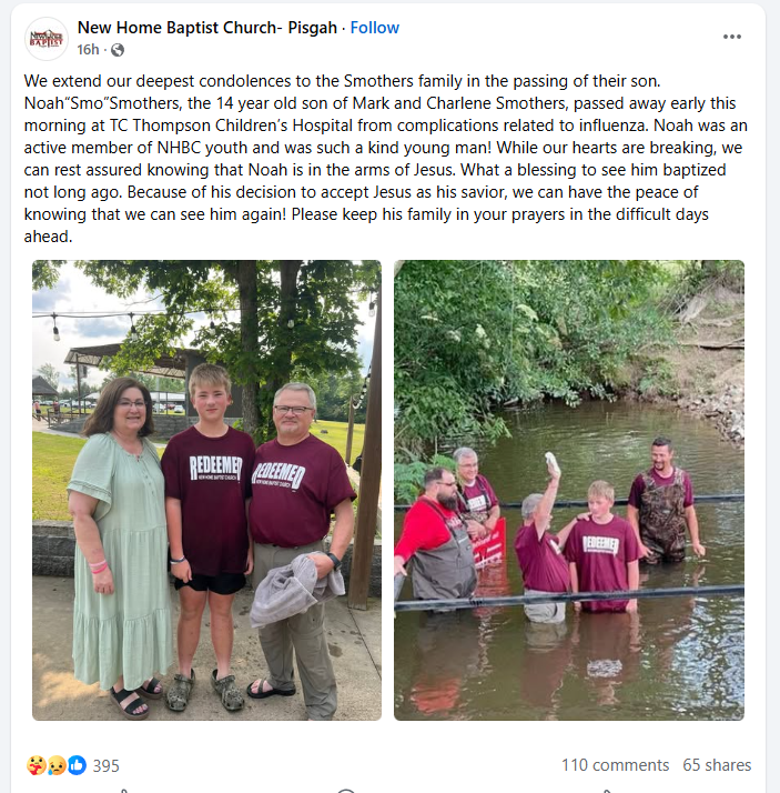 Ider High School freshman dies after flu-related complications