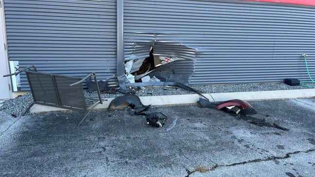 Driver hospitalized after car crashes into building off Amnicola ...