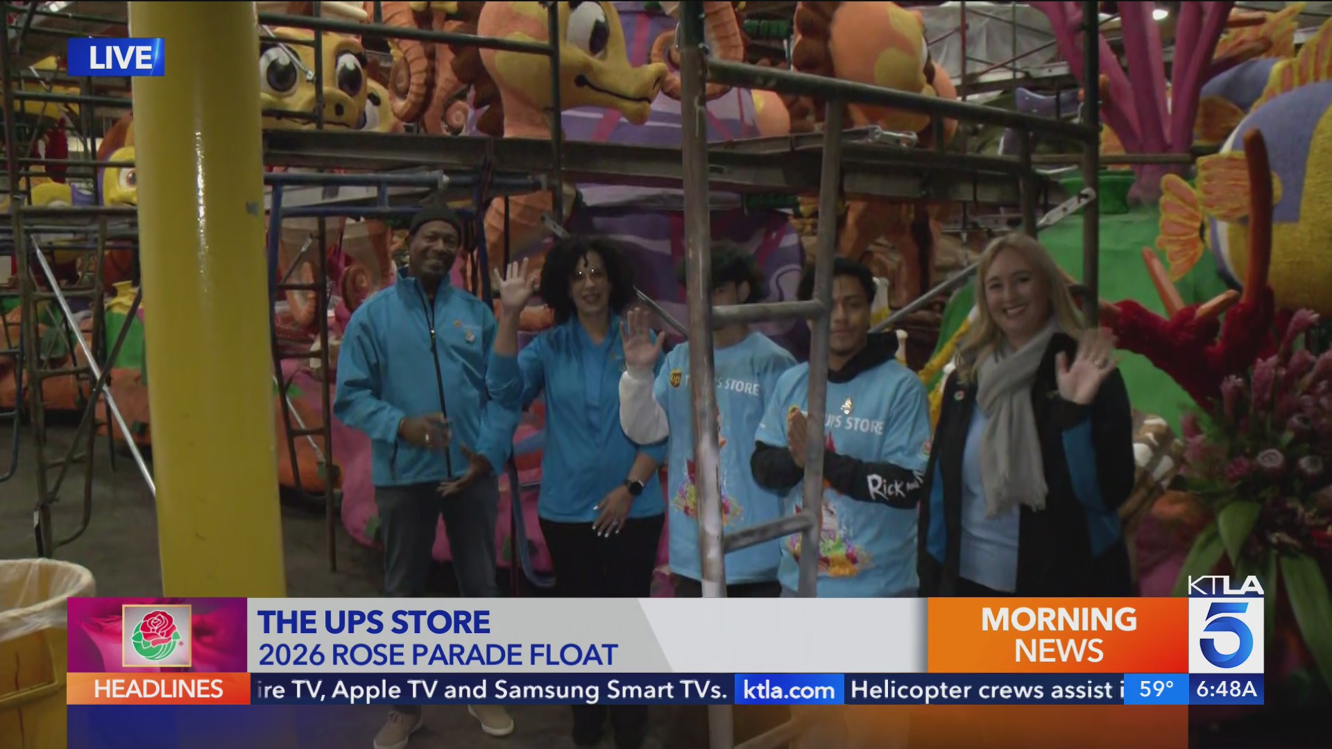 The magic in teamwork Rose Parade float: AES The UPS Store & Mississippi