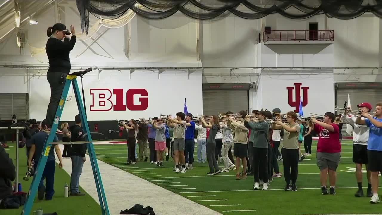 Indiana University's Marching Hundred prepares for Pasadena