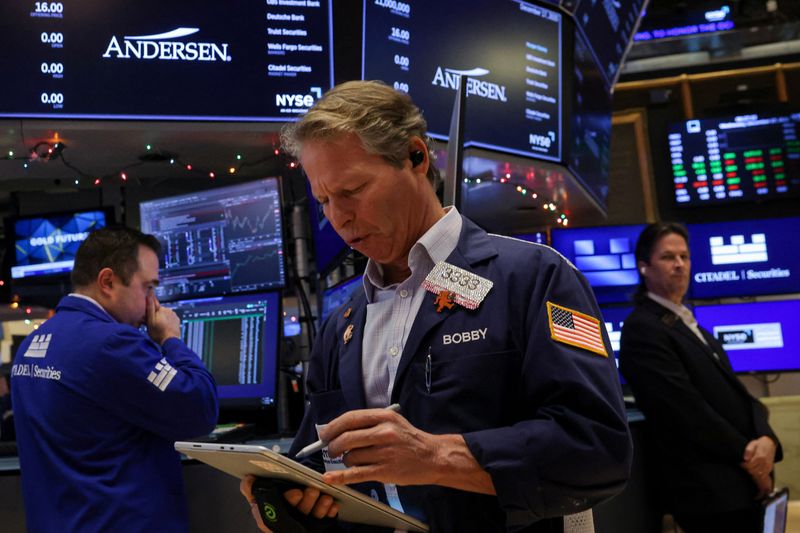 Wall Street muted near the end of a banner year; gold rebounds