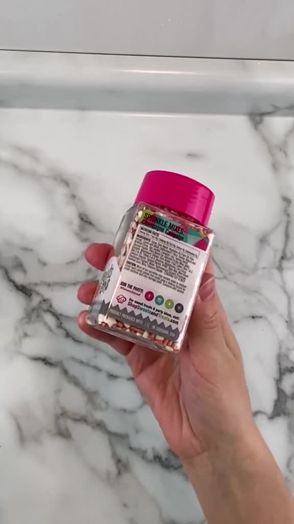 Blurple buttercream cake decorating with sprinkles