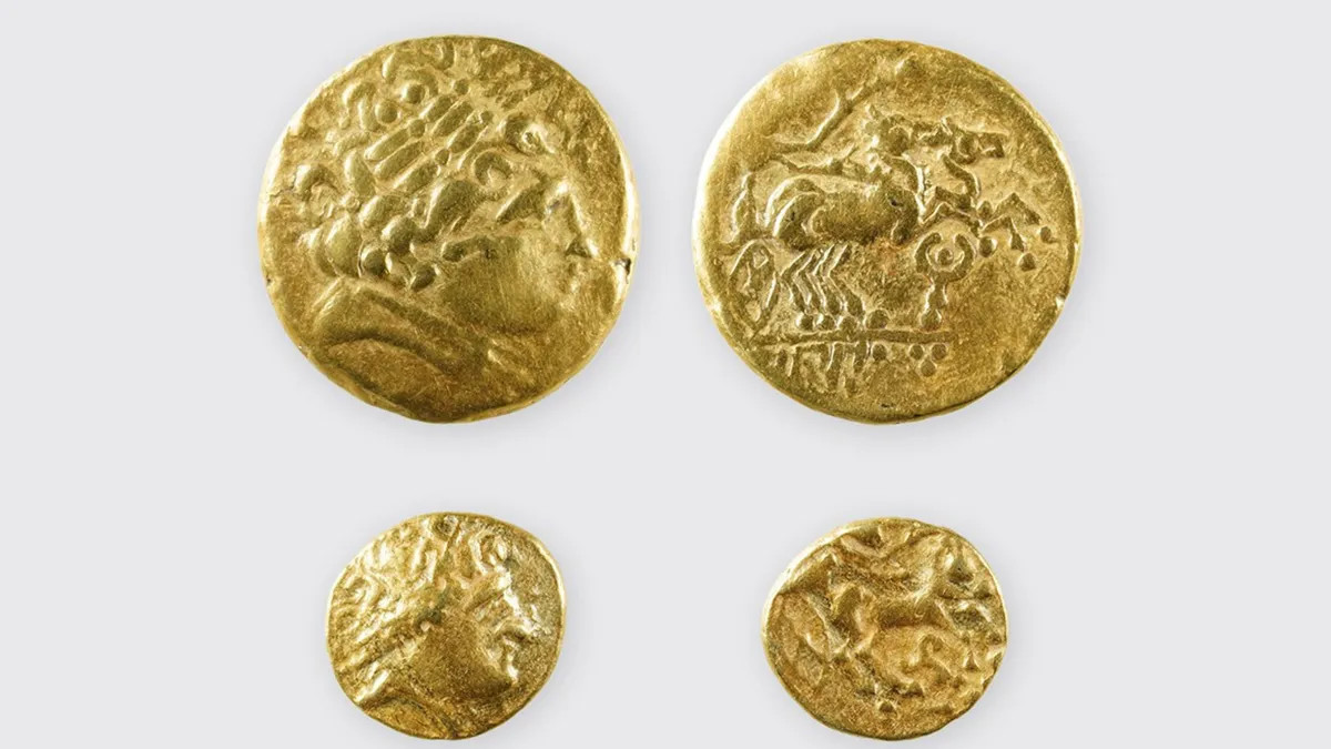 Celtic gold coins, oldest in country, found by amateur archaeologists