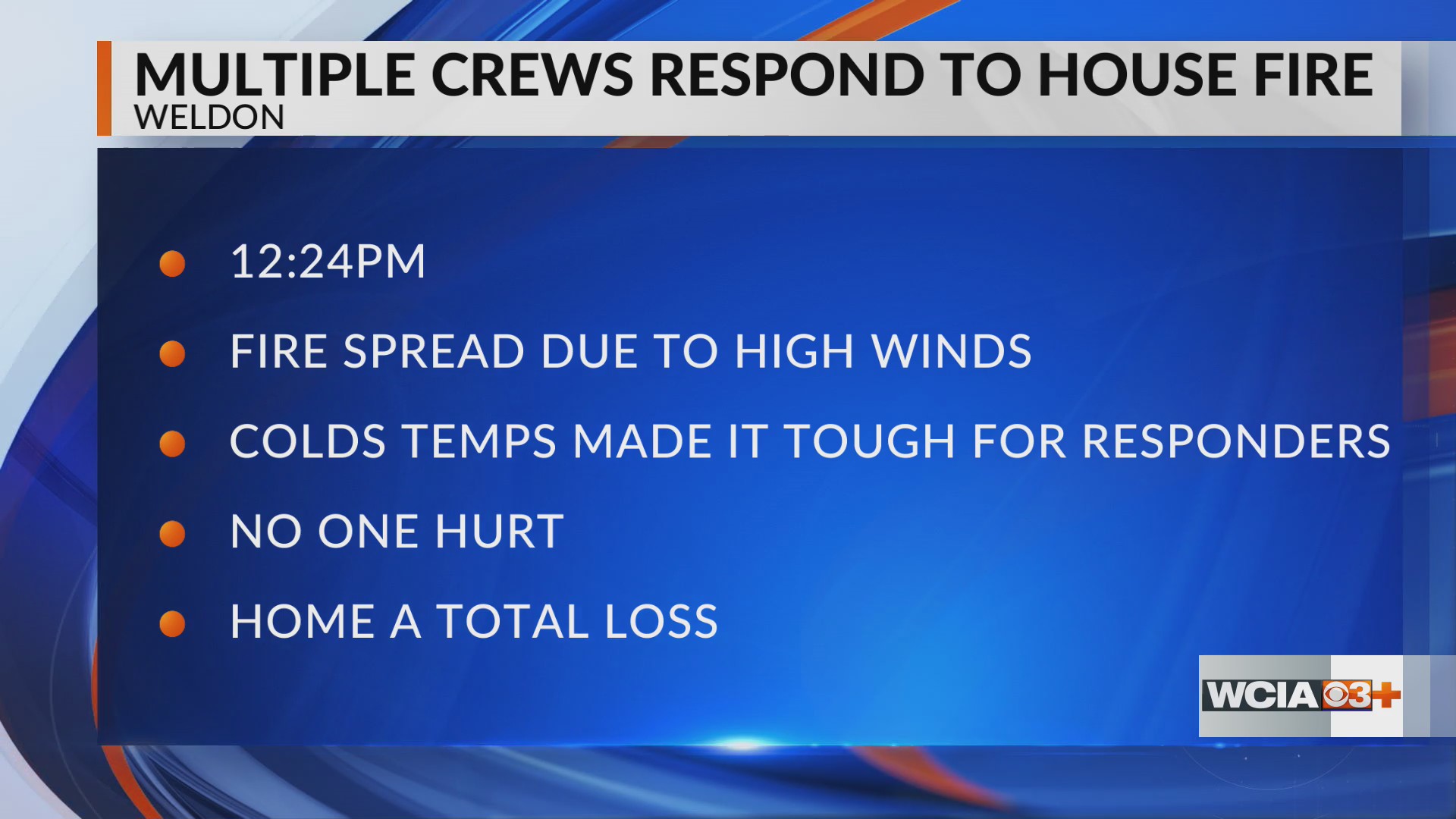 DeWitt Co. family displaced after fire leaves house a 'total loss'