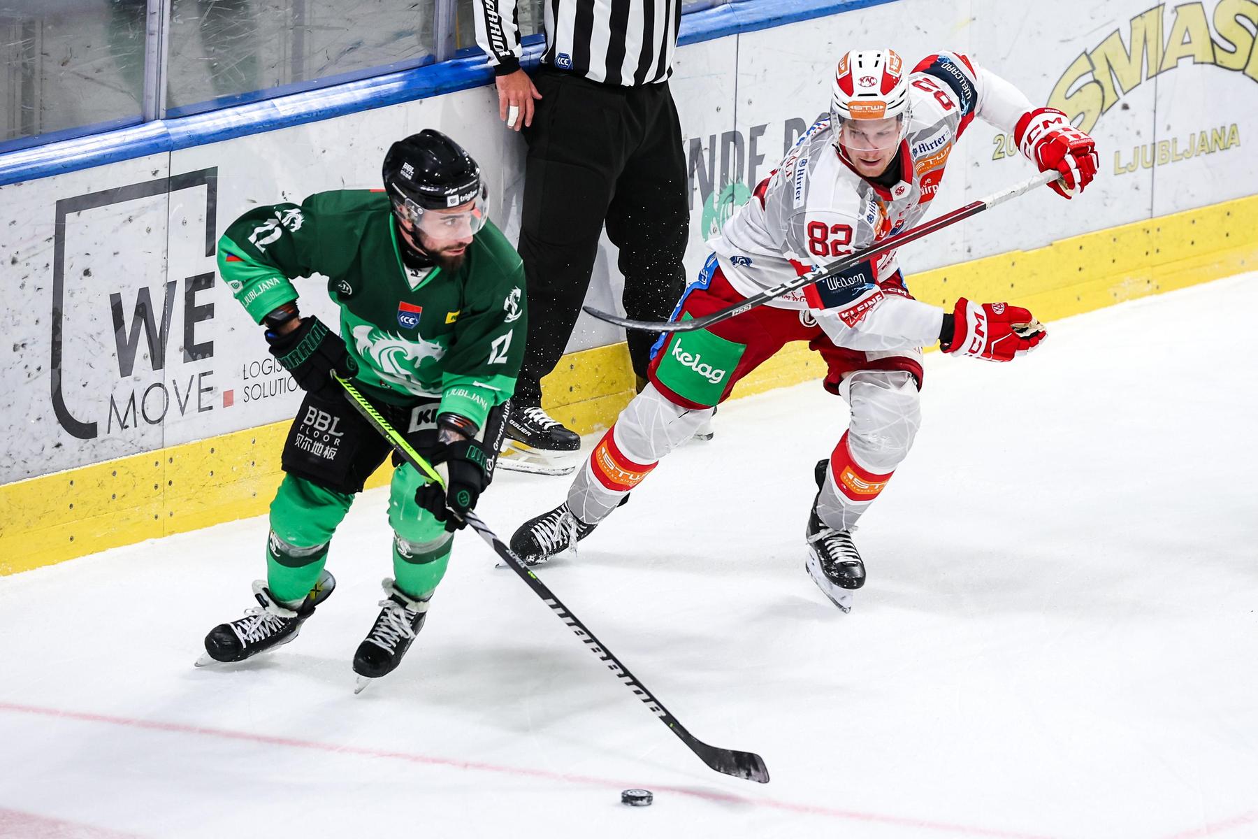 Ljubljana – KAC 3:2: KAC verliert Topspiel in Ljubljana hauchdünn