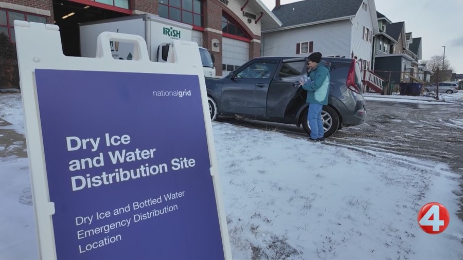 National Grid distributes water, ice to those in need