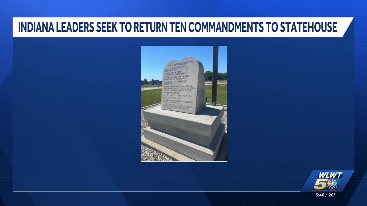 Indiana leaders file motion seeking to return Ten Commandments to ...
