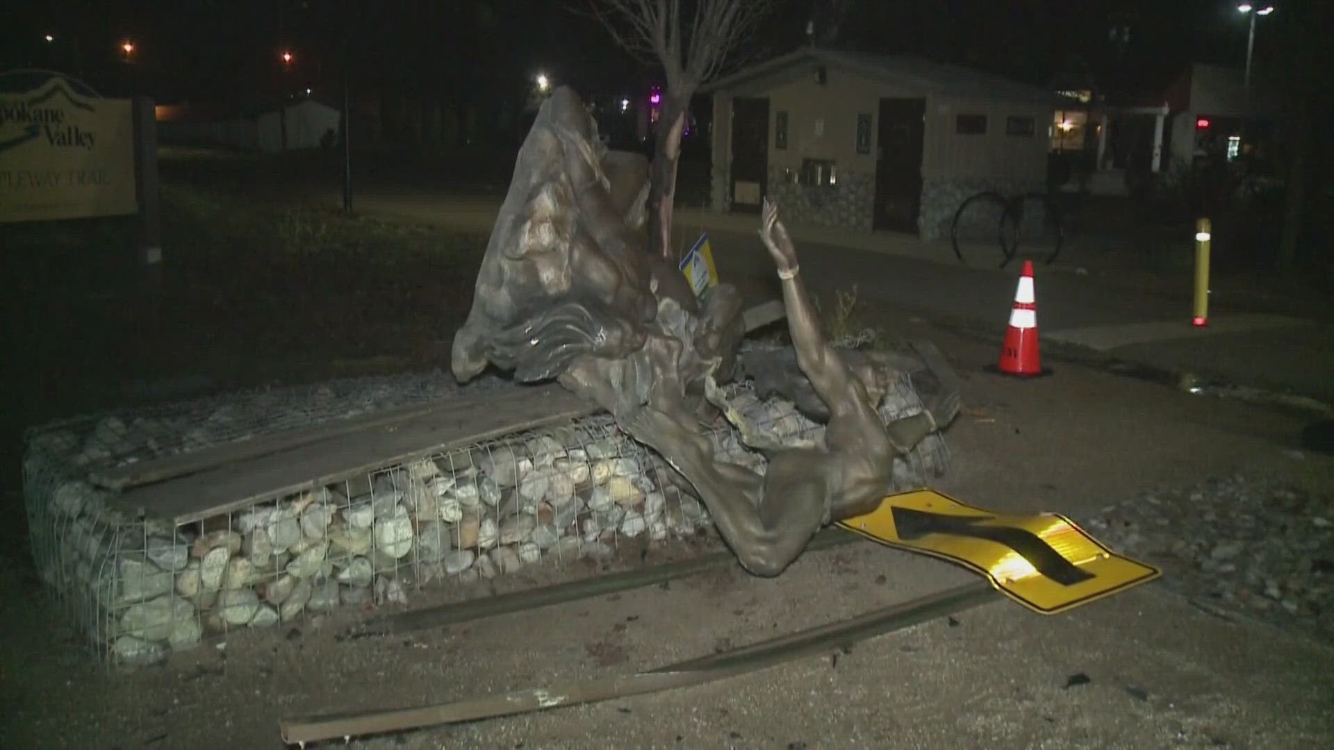 Indomitable Spirit statue in Spokane Valley damaged in hit-and-run ...