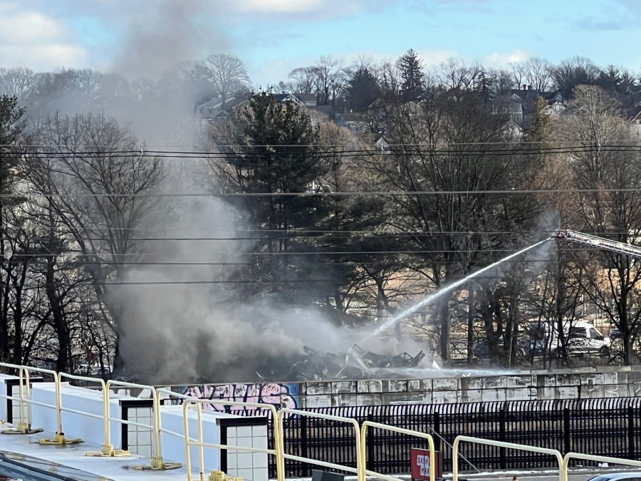 Crews respond to fire at Providence scrap metal yard