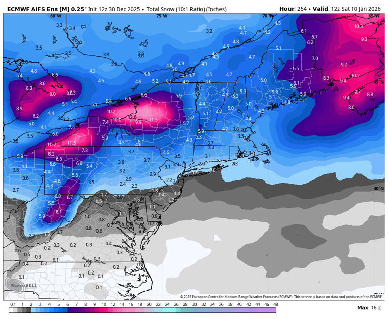 Tracking snow just in time for New Year's Eve