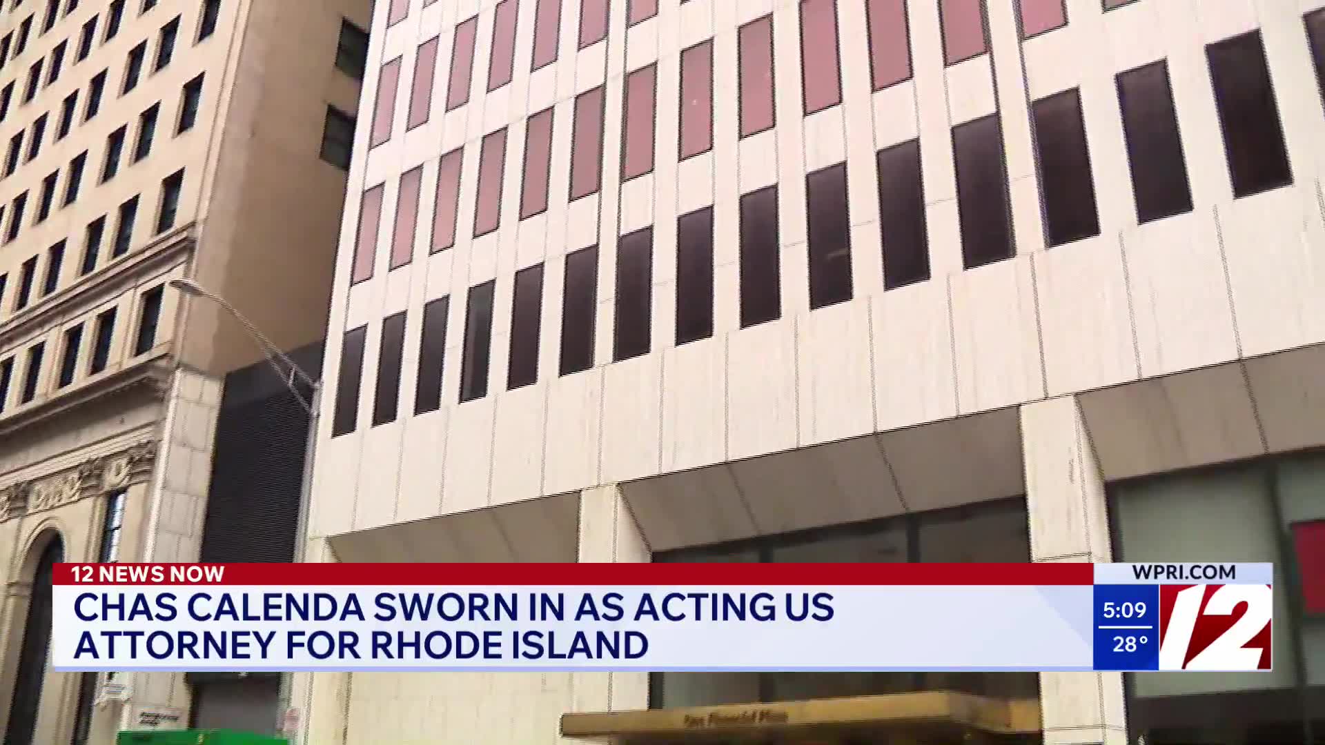 Chas Calenda sworn in as acting US attorney for the District of Rhode ...