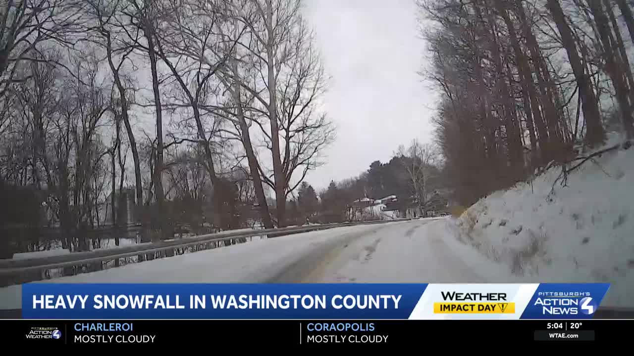 Snowfall creates slick conditions in Washington County