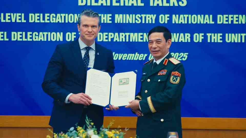 Secretary of War Pete Hegseth goes to Vietnam