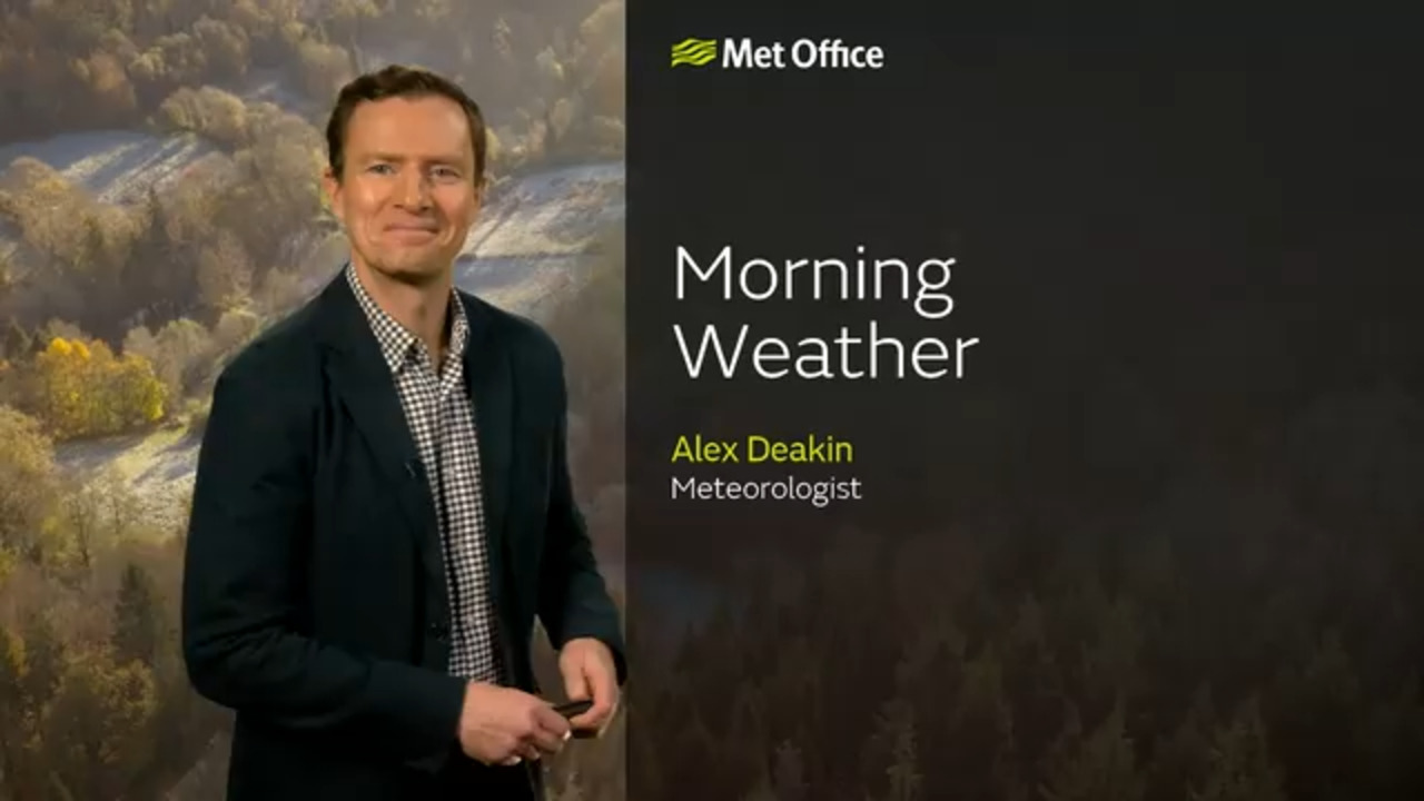 Met Office Tuesday morning weather forecast 25/11/2025