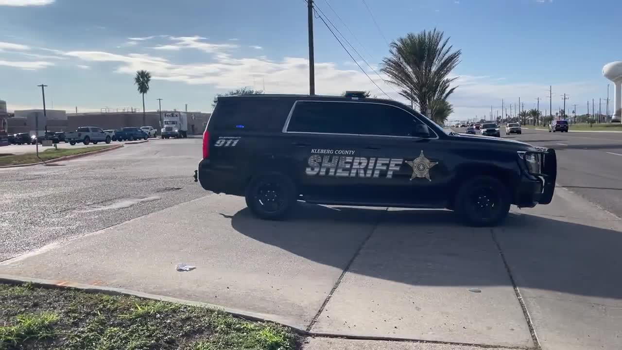 Law enforcement officers escort the body of Moises Cantu to Turcotte ...