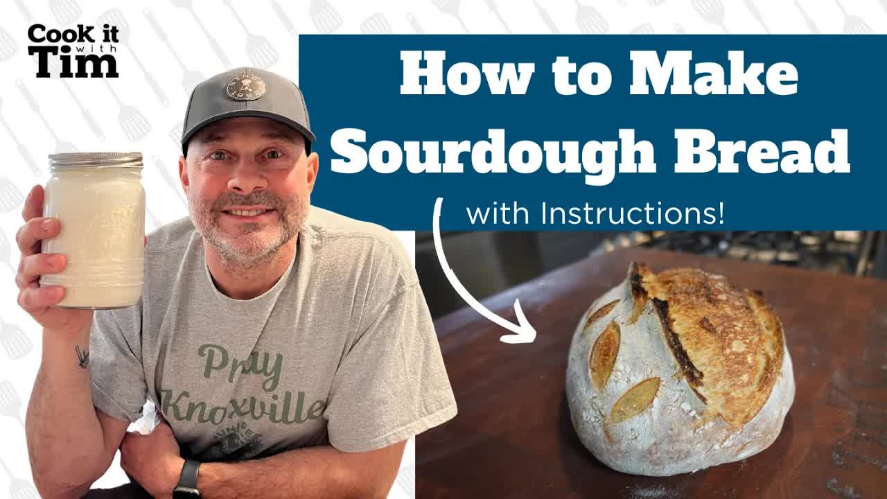 This is sourdough bread making, with instructions