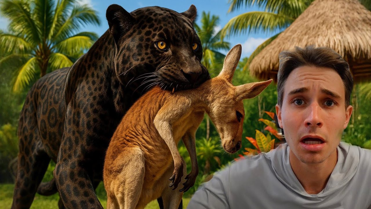 I fed my jaguar a kangaroo!