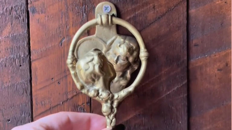 Beautify any door in your home with a cute vintage thrift store find