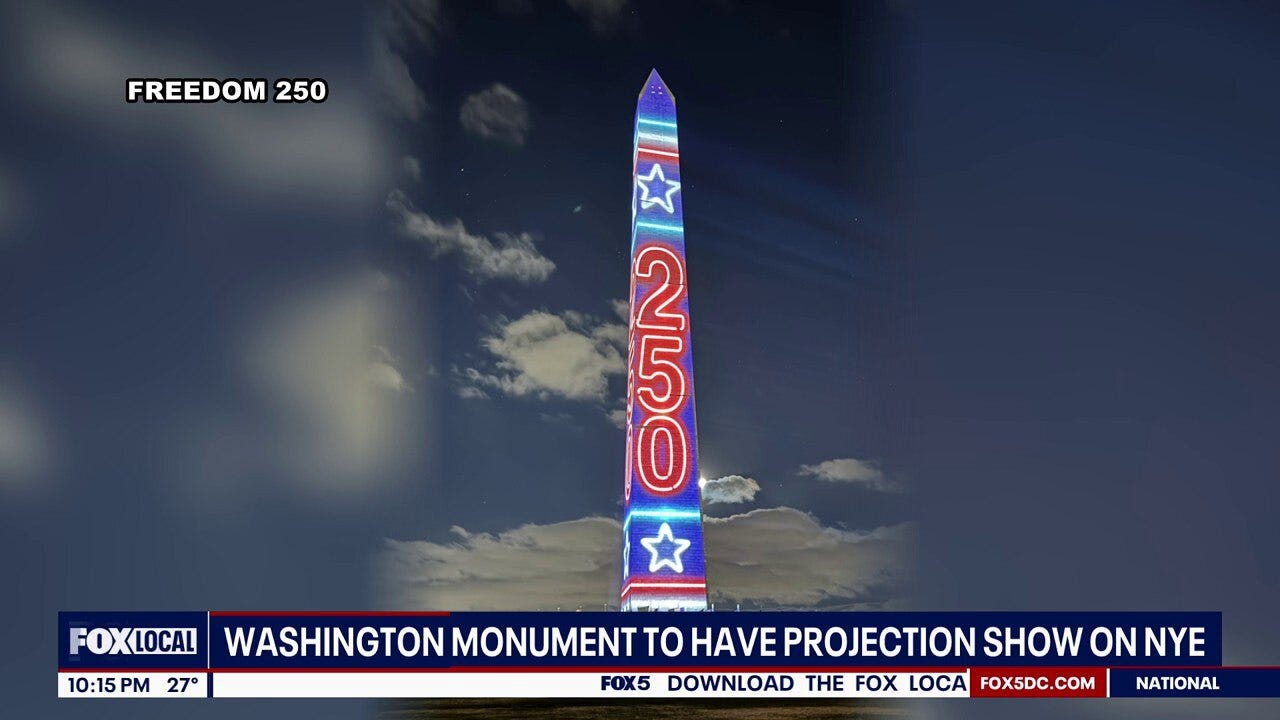 Washington Monument to be lit up on New Year's Eve with America 250 ...