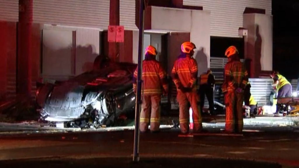 Two men injured after stolen car ploughs into power pole following ...