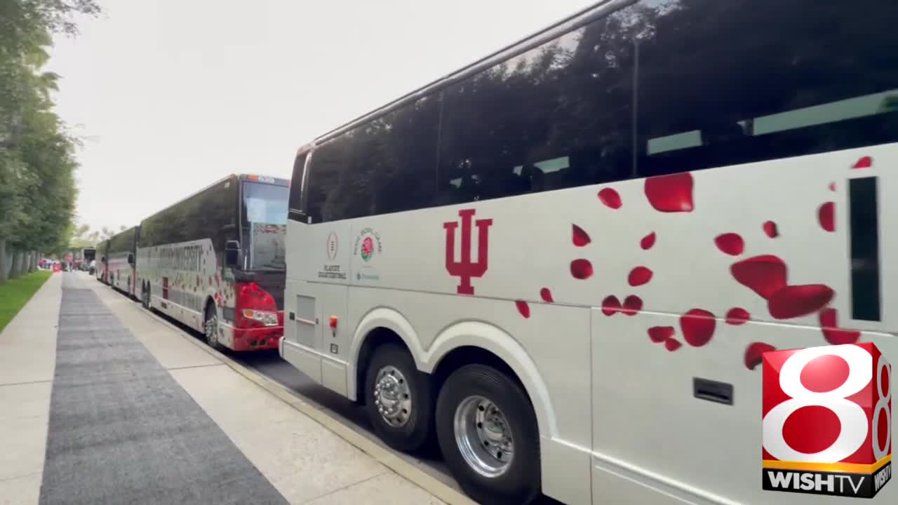 IU football riding in style across Southern California