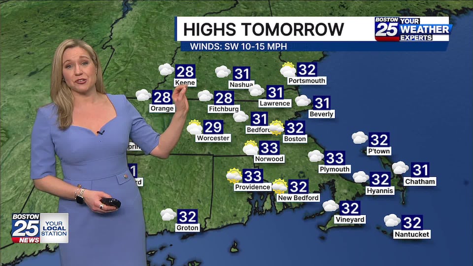 Boston 25 Tuesday late night weather forecast
