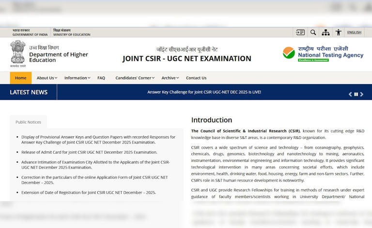 NTA releases provisional answer key for CSIR UGC NET December 2025 with ...