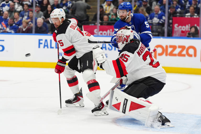 Woll earns 1st shutout of the season as Maple Leafs send Devils to ...