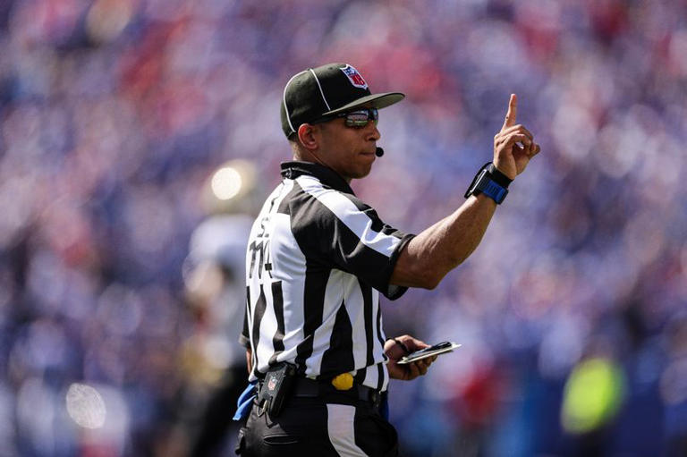 NFL referee's incredible day job emerges after sprinting to stop ugly brawl