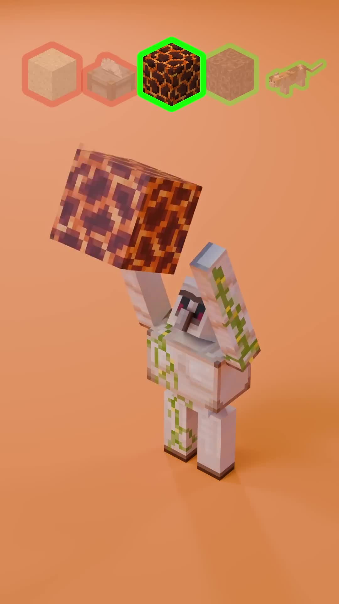Minecraft iron golem satisfying 3D simulations!