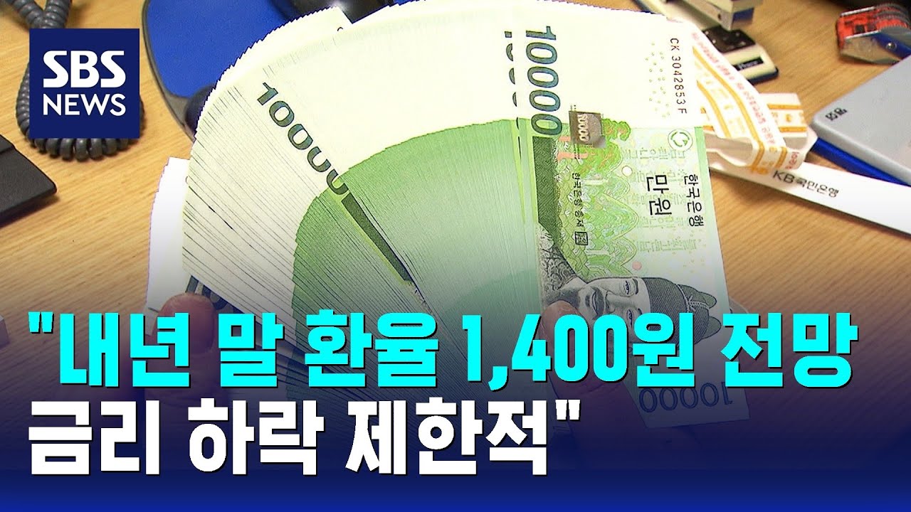 내년 말 환율 1,400원 전망…금리 하락 제한적 / SBS / 경제365