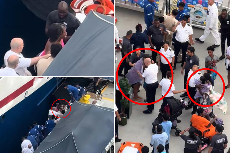 Mother jumps off Carnival cruise ship dock to rescue 4-year-old ...