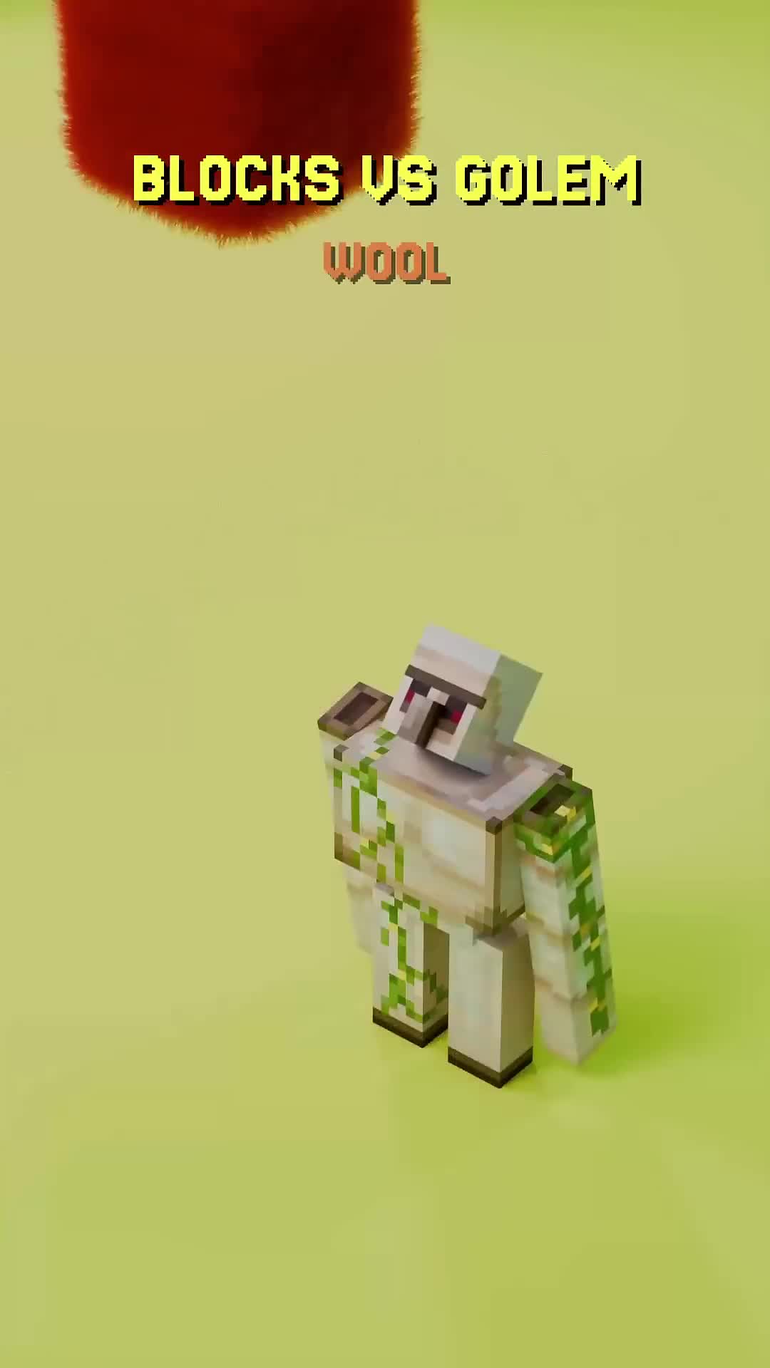 Minecraft golem vs blocks animation #blender #animation #minecraft