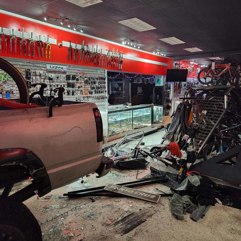 Man smashed stolen truck into SLO bike shop in botched burglary, police say