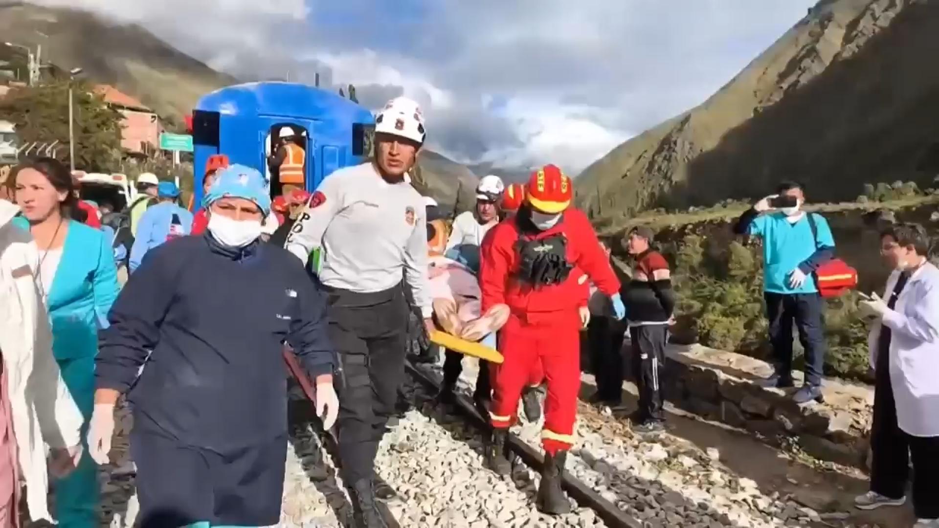 Train carrying injured after collision near Machu Picchu arrives at ...