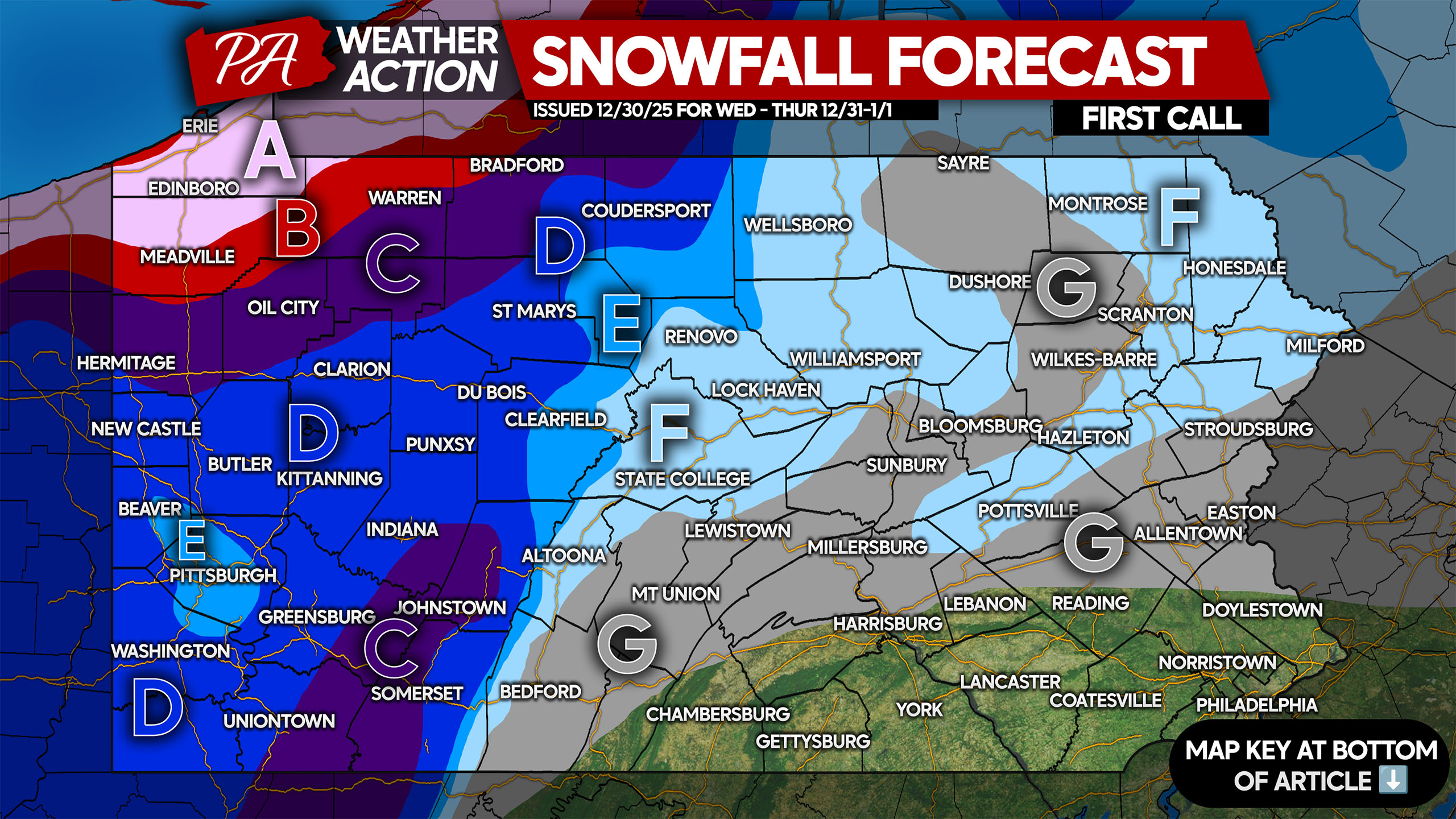 First call snowfall forecast for New Year's storm expected to drop up ...