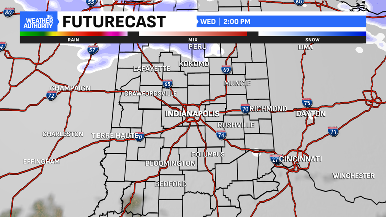 Light snow will accumulate on New Year’s Eve in central Indiana