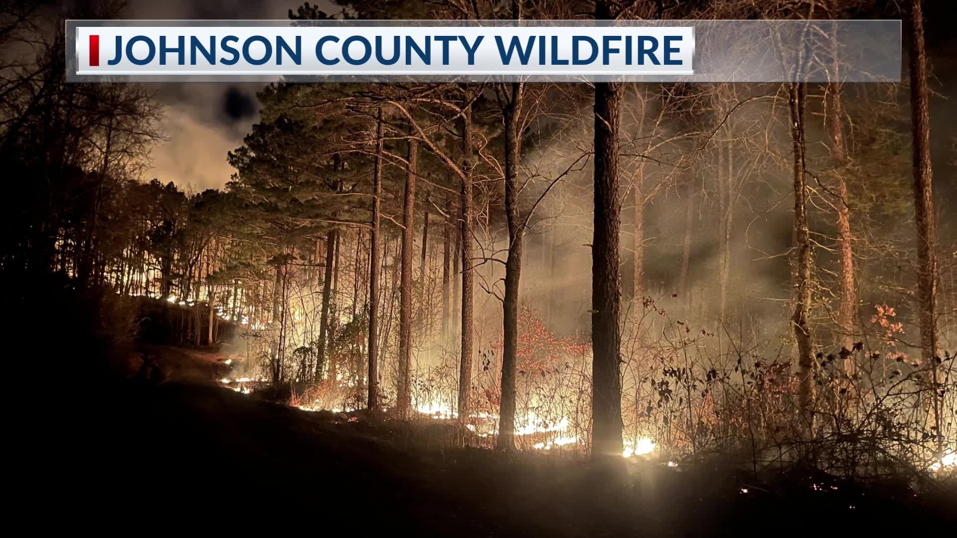 Crews work to contain wildfire in Johnson County