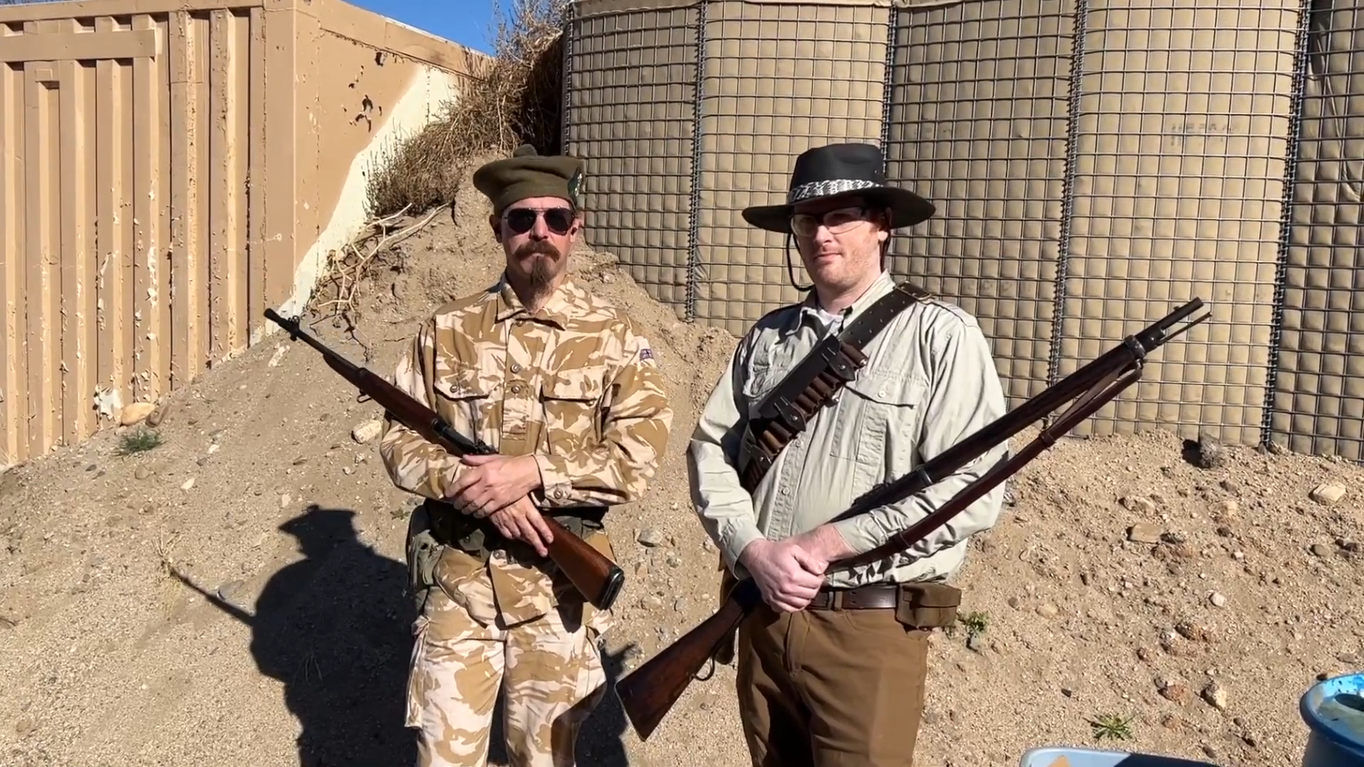 Testing two historic rifles at the range