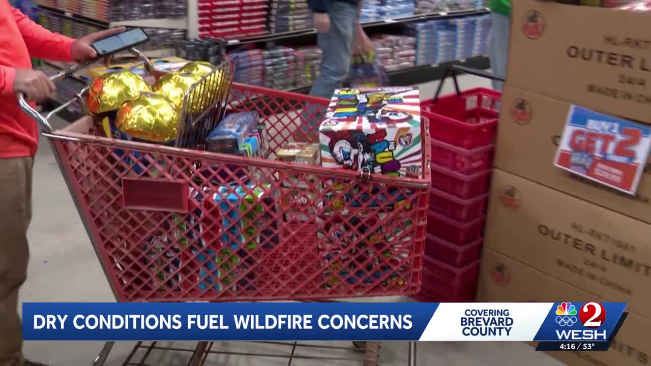 Dry conditions fuel wildfire concerns for NYE fireworks in Central Florida