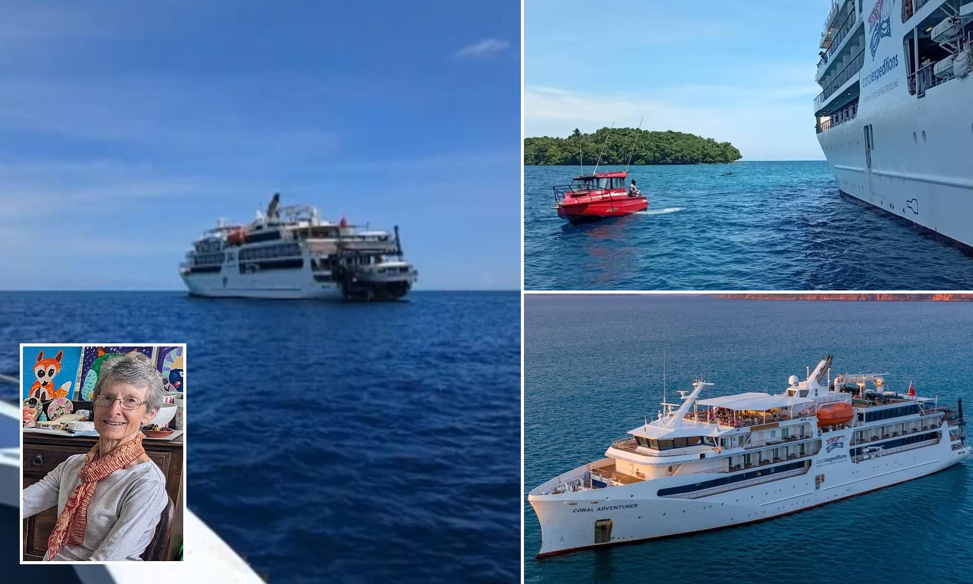 Coral Adventurer is detained after becoming stranded on a coral reef ...