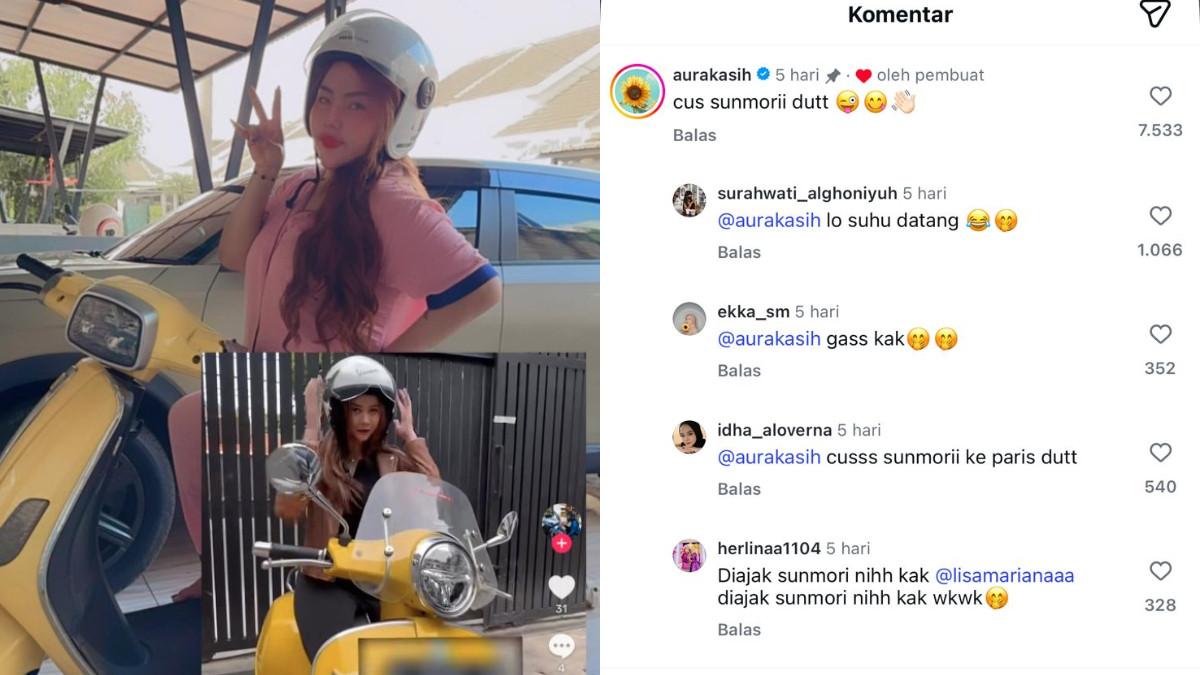 Aura Kasih balas sindiran Lisa Mariana soal Vespa, ajak sunmori di ...