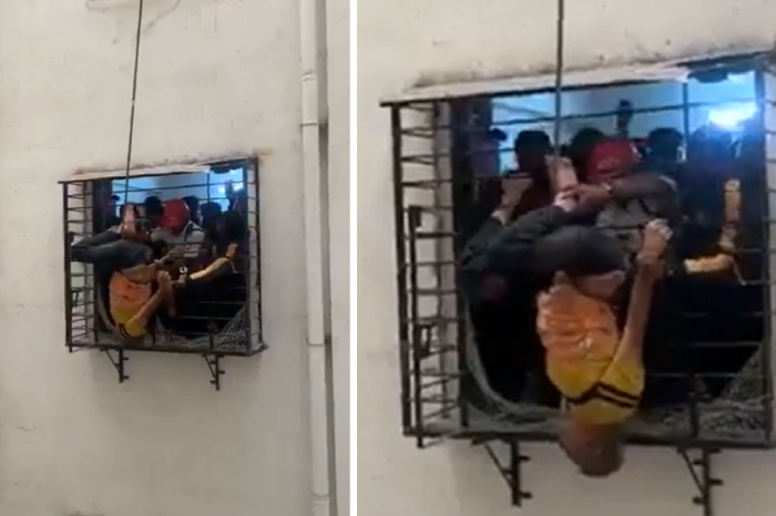 A man falls from the 10th floor while sleeping, stumbles through the ...