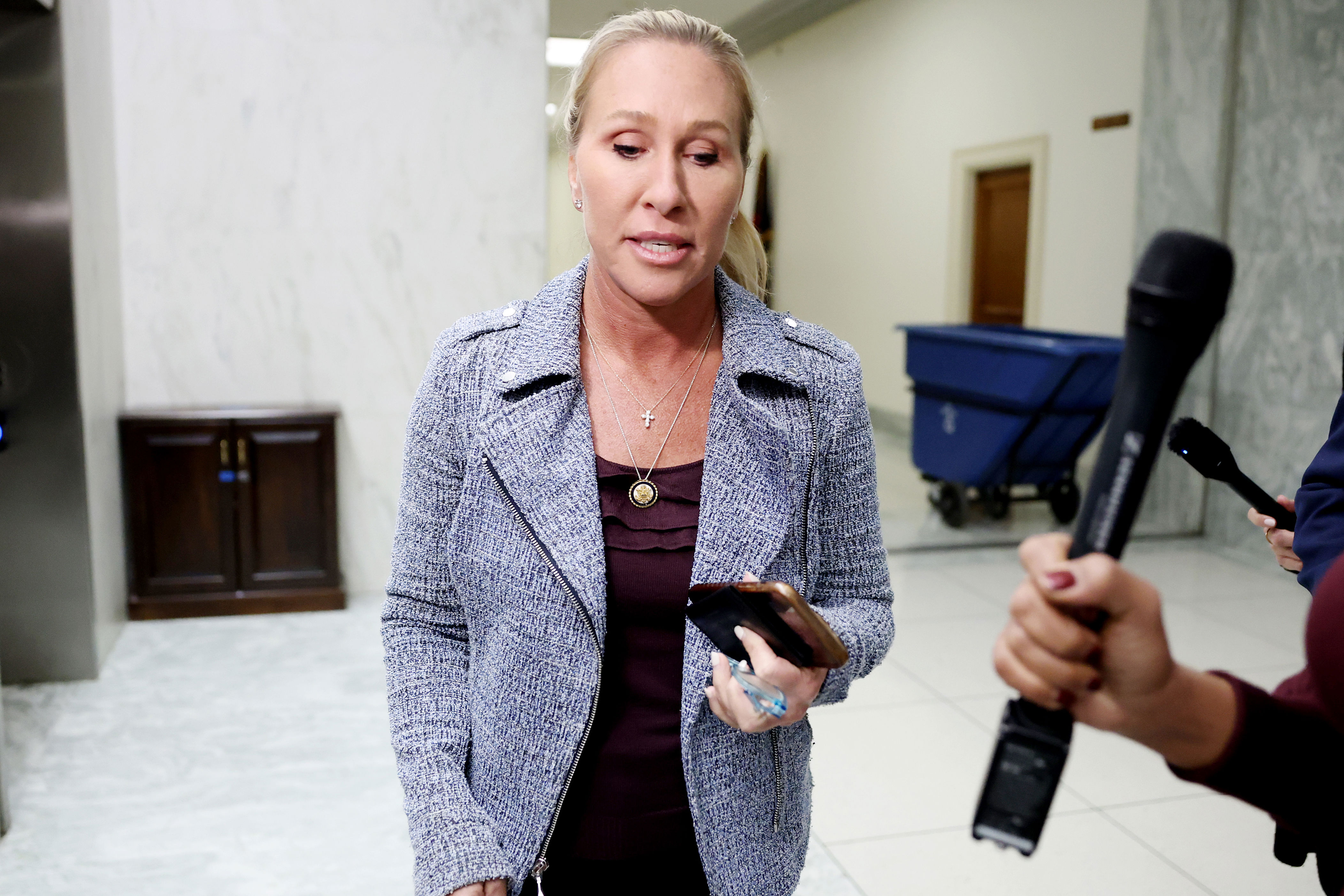 Marjorie Taylor Greene rips into Republicans "threatened" by her